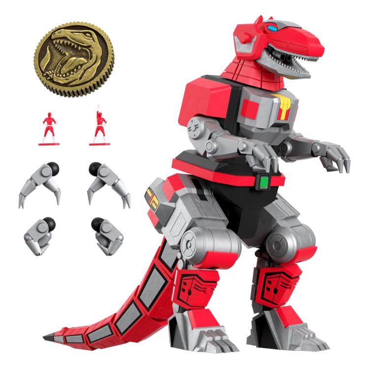 Super 7 Mighty Morphin Power Rangers Ultimates! Tyrannosaurus Dinozord ...