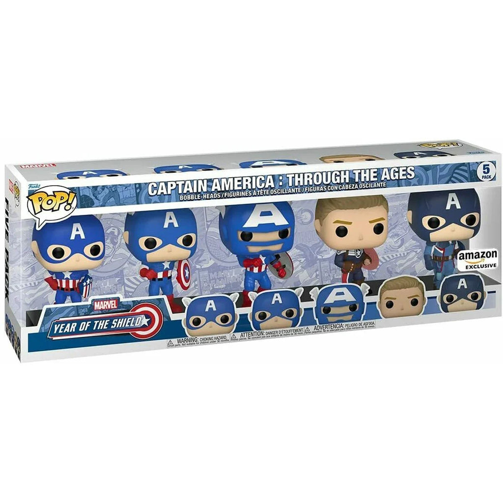 (In-Stock) Funko Pop! Marvel Captain America Through the Ages 5 Pack ...