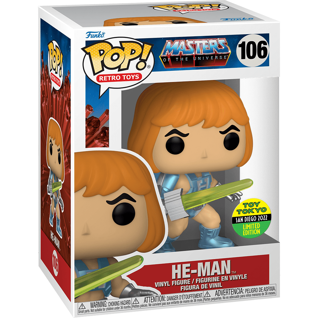 (In Stock) Funko Pop! MOTU Laser Power He-Man (Toy Tokyo SDCC Exclusiv ...
