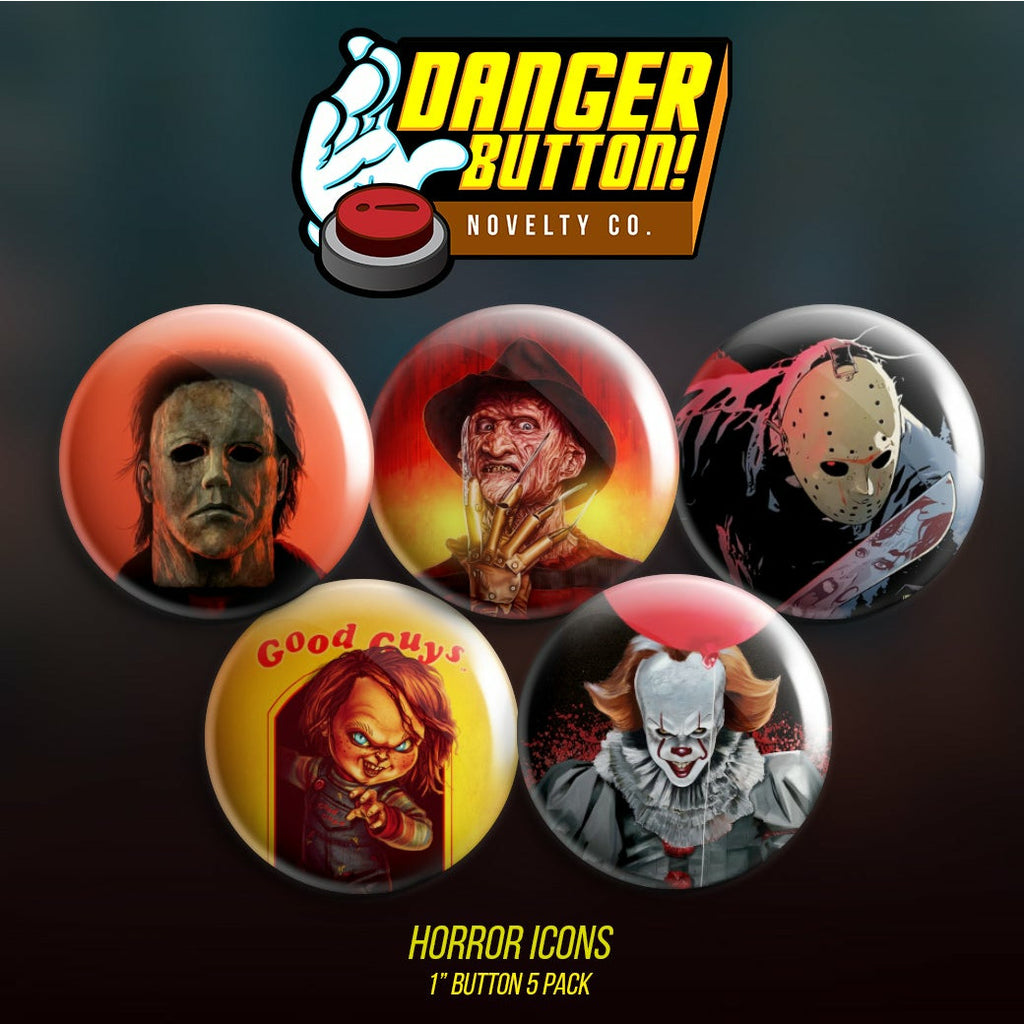 Danger Button! Horror Icons 5 Button Pack (First Form Collectibles Exc