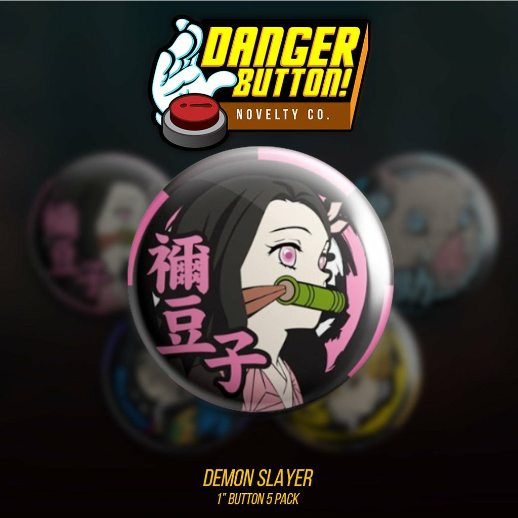 Danger Button! Demon Slayer 5 Button Pack (First Form Collectibles Exc