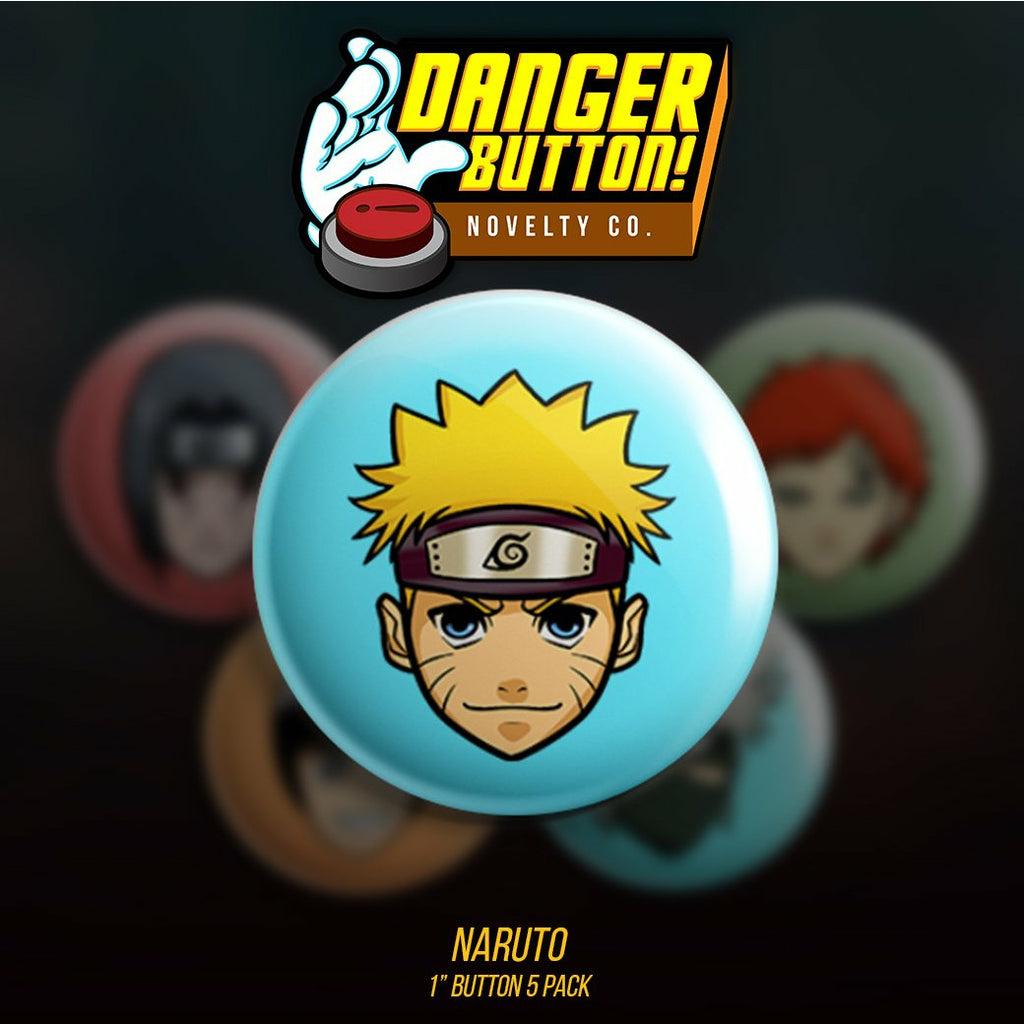 Danger Button! Naruto 5 Button Pack (First Form Collectibles Exclusive