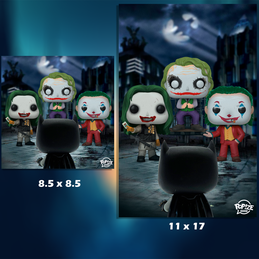 Batman vs. The Jokers (Art by: Pop!ze)– First Form Collectibles